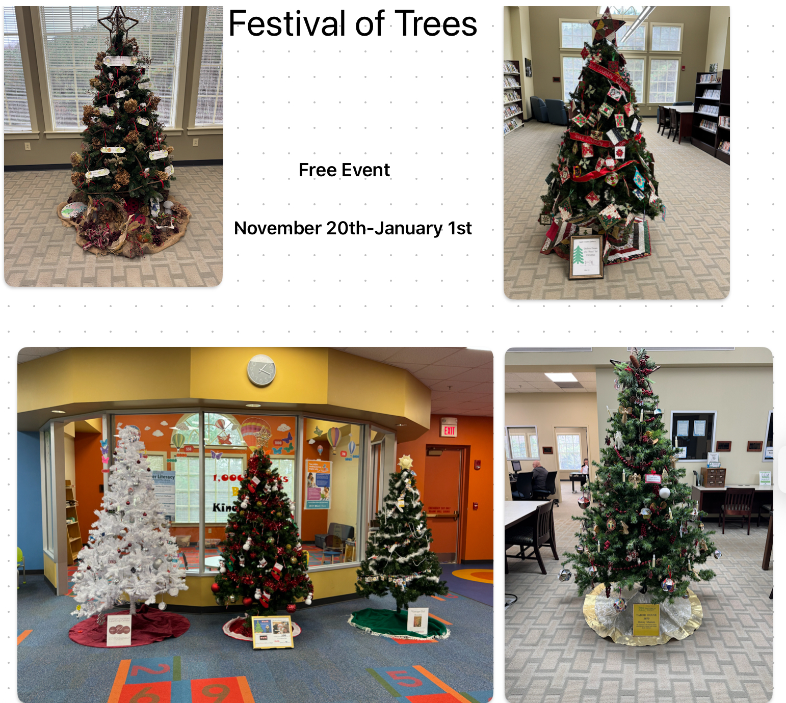 Gilmer County Library’s Festival of Trees – Tranquility at Carters Lake ...